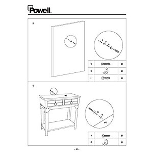 Powell Furniture Calypso Small Hall Console