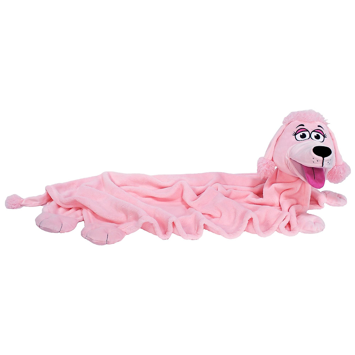 Cuddleuppets: Poodle - Pink - 2-in-1: Plush Puppet & Blanket, Soft Animal Character, Play All Day & Cuddle All Night, Kids Companion, Machine Washable