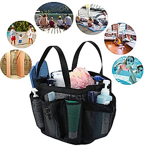 Didcant Mesh Shower Caddy with Durable Handles Portable Shower Tote Bag Basket Organizer for Beach Travel Camping, Hanging Bath Caddies Toiletry for Bathroom College Dorm