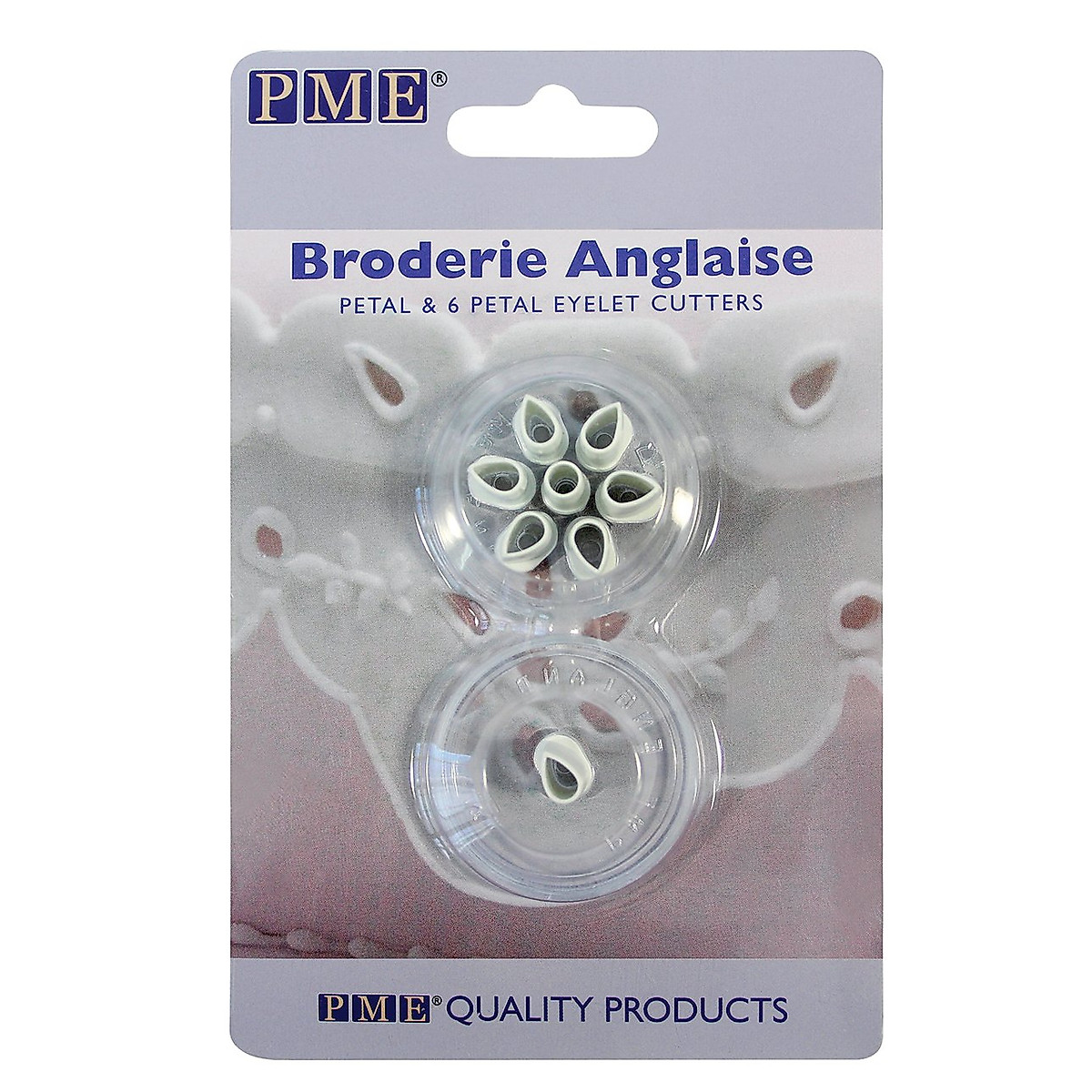 PME Broderie Anglaise 6 Petal, Eyelet Cutters, Set of 2