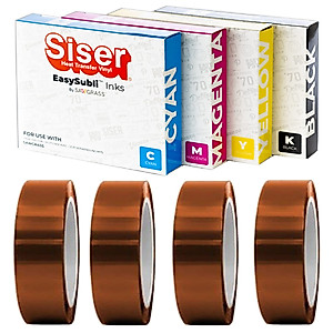 Sawgrass Easysubli CMYK Ink Set SG500 & SG1000 with Bonus 4 Rolls of 1" ProSub Heat Resistant Tape