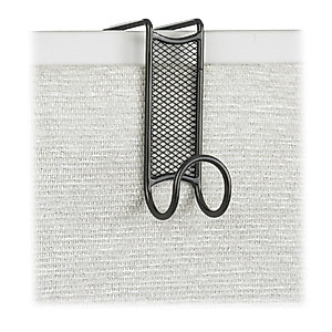 Safco Onyx Panel/Door Coat Hook, Steel, Charcoal