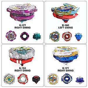 WNSULL Bey Battle Burst Gyro Blade Set, Best Gift Toy with Portable Box 12 Spinning Tops 2 Launchers, Metal Fusion Attack Top Battling Game for Boys Kids Children