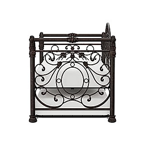 Hillsdale Mercer Metal Sleigh Daybed with Suspension Deck and Trundle in Brown