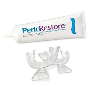 Perio Restore® Gel 3 Ounce Tube; 1.7% Hydrogen Peroxide Oral Cleansing Treatment; Oral Cleansing Gel. Includes Two (2) Trays for Ease of Application. Mint Flavor, at-Home Treatment