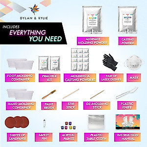 Newborn Deluxe Baby Casting Kit - Baby Girl Gifts for Infant Hand & Foot Mold Kit - Baby Gift Feet Mold Kit - Baby Shower Gifts Stuff for Newborn Boy - New Born Baby Print Kit - Gifts for New Mom