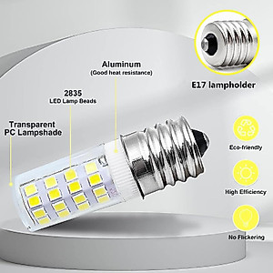 SigeIy 5304517886 Refrigerator Light Bulb Replacement Compatible with Frigidaire Electrolux Refrigerator Replace 5304498578 KEI D28a KEL2811 7297114000 7241552801 5304495326 (100V-265V 3.8W) White