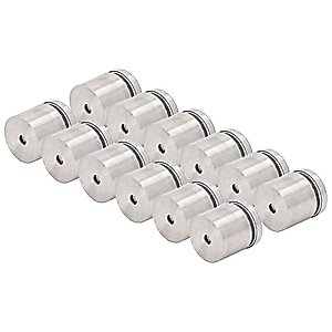 Stainless Steel Standoff Screws, 1x1in Polished Stable Non  Deform Smooth Trimming Advertising Nails Hardware for Displaying