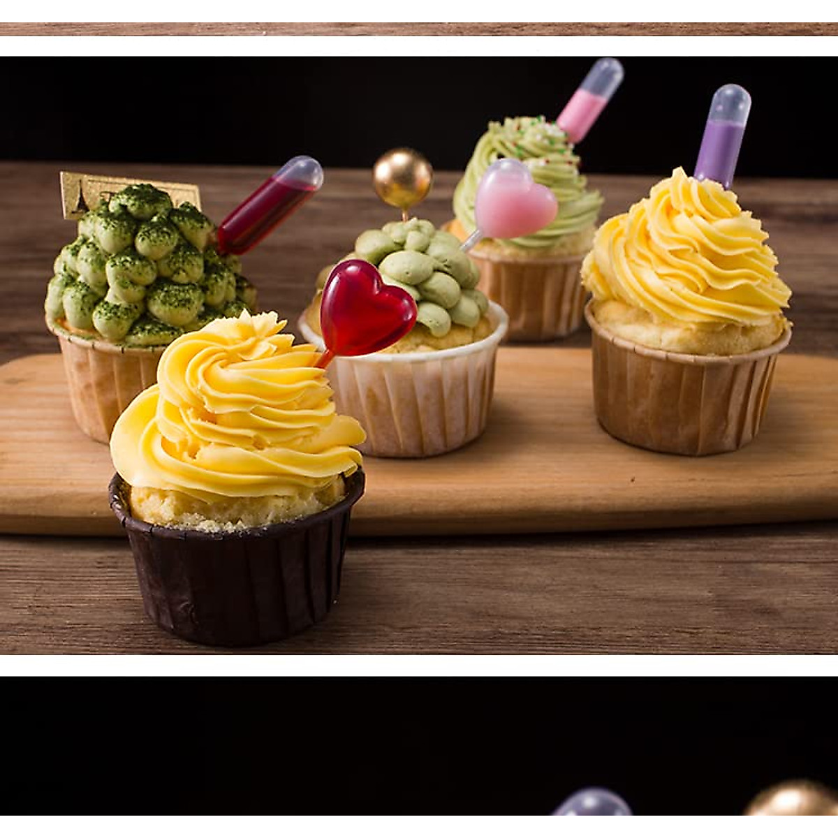 120Pcs 4ml Cupcake Pipettes, Dessert Pipettes Cupcake Strawberry Infuser Tubes Pipette Baking Shot Tubes for Liquor Strawberry Cupcake Injector Tube Shots for Alcohol Infused Tubes Mini Pipettes