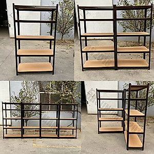 Rigogo Garage Storage Shelving Unit, 5 Tier Metal Shelves Heavy Duty for Warehouse Garage, 2000lbs Large Capacity, 70 x 35 x 16 Inch, Black