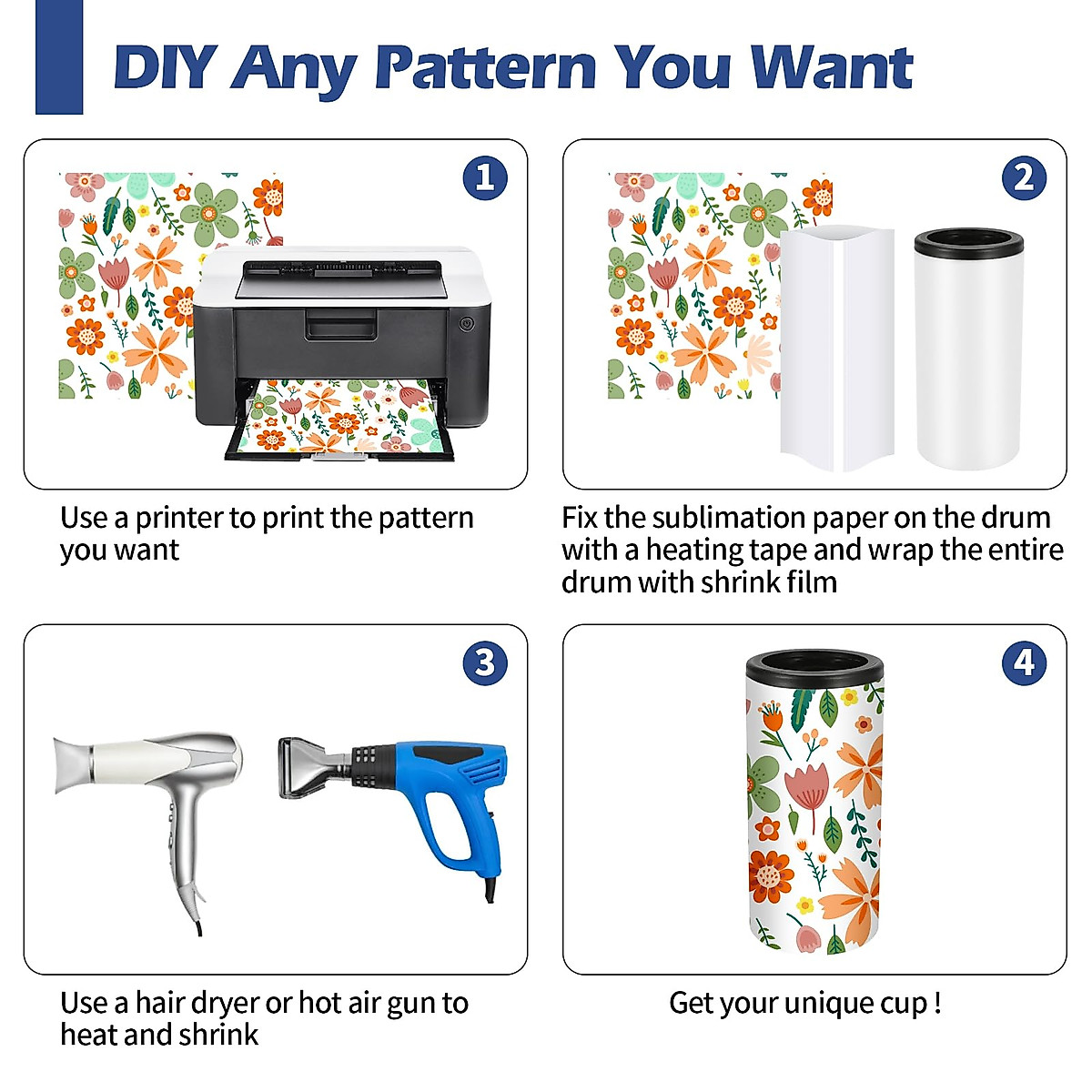 8 Pack Sublimation Can Cooler Blank Sublimation Can Holder Stainless Steel Insulated Can Cooler Sublimation Tumbler Vinly Gifts, White 12oz