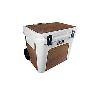 MightySkins Skin Compatible with Yeti Roadie 60 Wheeled Cooler - Brown Pleather | Protective, Durable, and Unique Vinyl Decal wrap Cover | Easy to Apply, Remove, and Change Styles | Made in The USA