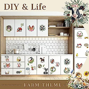 Cysincos Rub on Transfer for Crafts and Furniture,Iron on Transfers Stickers for Wood DIY Craft Supplies (Farmhouse, 9)