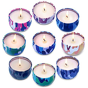 Scented Candle Gift Set Soy Wax Candles for Women, Home, 9 Packs,Portable Travel Jar Candle Home Aromatherapy, 175 Hours Long Lasting Soy Wax Aromatherapy Candle Set for Women's Gift