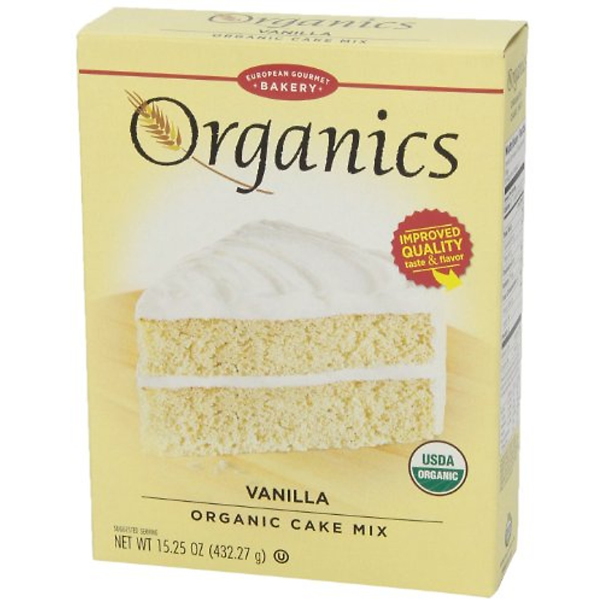 European Gourmet Bakery, Organic Vanilla Cake Mix, 15.25 oz