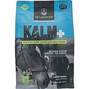 Majesty's Kalm Wafers - Supports Horse / Equine Balanced Behavior and Normal Nervous System Function - Tryptophan, Vitamin B1, Winter Cherry, Inositol - 60 Count (2 Month Supply)