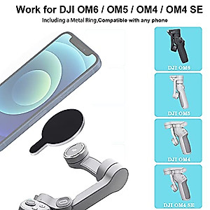 UBeesize DJI Magnetic Ring Clamp Holder for Any Phone,for Magsafe DJI OM6 / OM5 / OM4 SE / OM4 Adapter,Compatible with DJI OM Accessories and DJI Osmo Gimbal Stabilizer