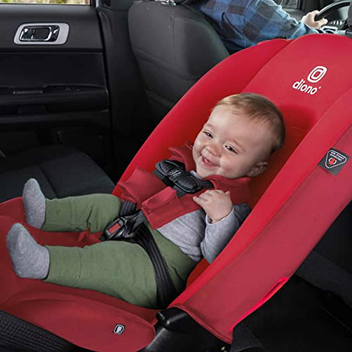 Diono Radian 3R, 3-in-1 Convertible Car Seat, Rear Facing & Forward Facing, 10 Years 1 Car Seat, Slim Fit 3 Across, Red Cherry
