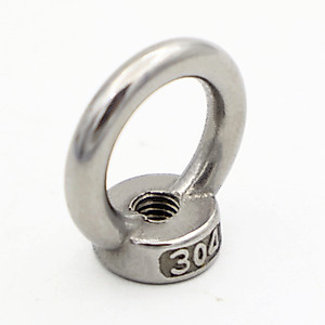 Expansion Eyebolt M6 X 80mm，5pcs Expansion Bolts 304 Stainless Steel Ring Lifting Bolt with Eye Anchor Concrete Heavy Duty Ring Screw Closed Hook Anchor Bolt，Concrete Eye Bolt