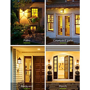 LOHAS Bug Light Bulb Yellow LED Bulbs, Outdoor Porch Lights, Amber Bedroom Night Light Bulb A15 Bugs LED Bulbs, 40W Equivalent E26 Edison Bulb(5W), Warm LEDs Hallway Lighting Decorative Lamps(4 Pack)