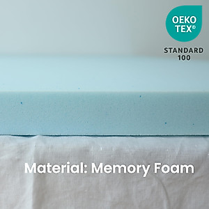 Simple&Opulence 2 Inch Memory Foam Mattress Topper, Cooling Gel Infused Mattress Pad for Back Pain Relief，Ventilated and Breathable - Queen Size