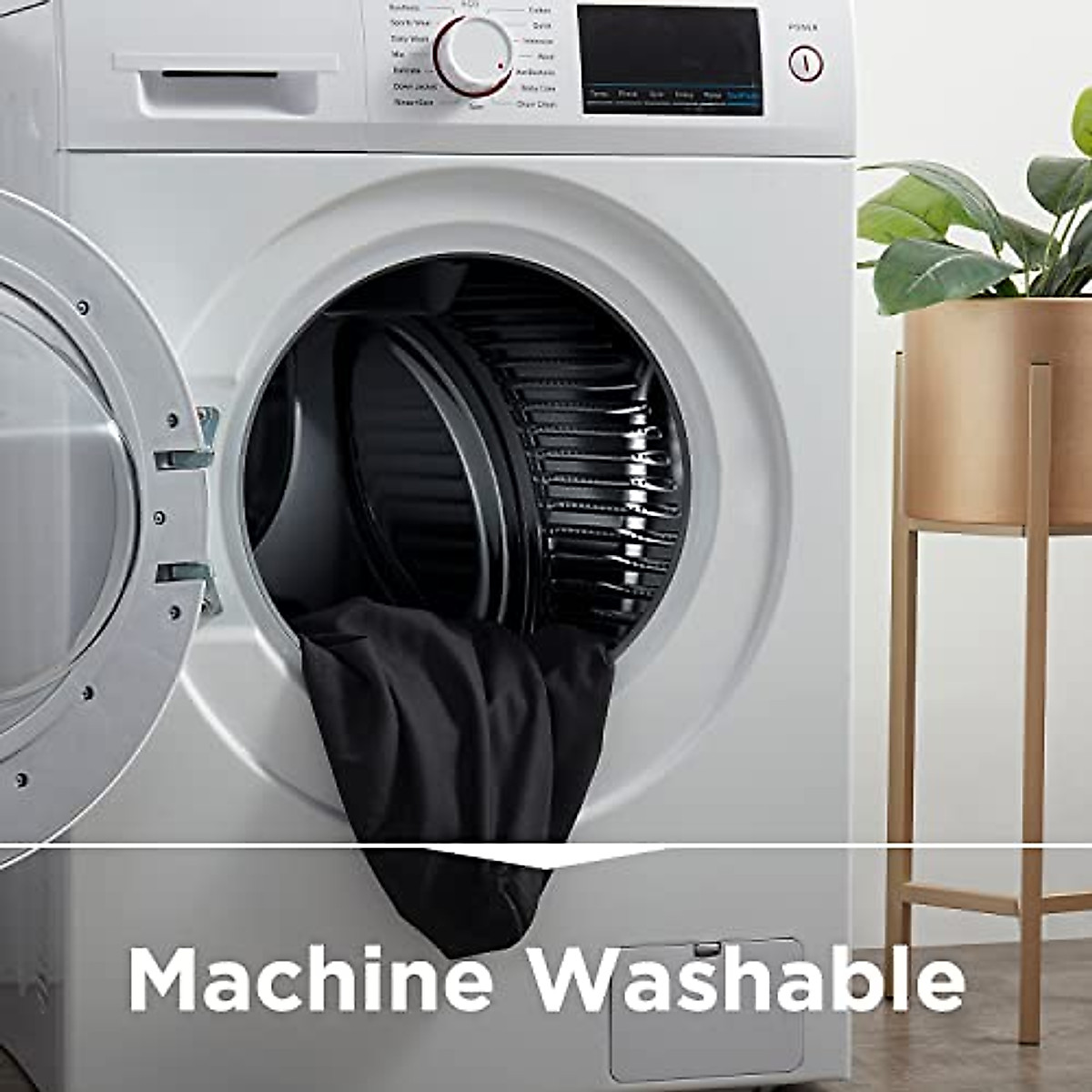 Empyrean Extra Deep Pocket Queen Fitted Sheet Only - Black Fitted Sheet Queen Size, Soft Fitted Bed Sheets for 18 to 24 Inch Mattresses, Luxury Queen Fitted Sheet Deep Pocket with Corner Straps