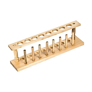 uxcell Wooden Test Tube Holder Rack 8 Wells 8 Pins for 16-20mm Centrifuge Tubes