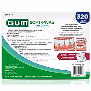 GUM - 6324A Soft-Picks Original Dental Picks, 320 Count