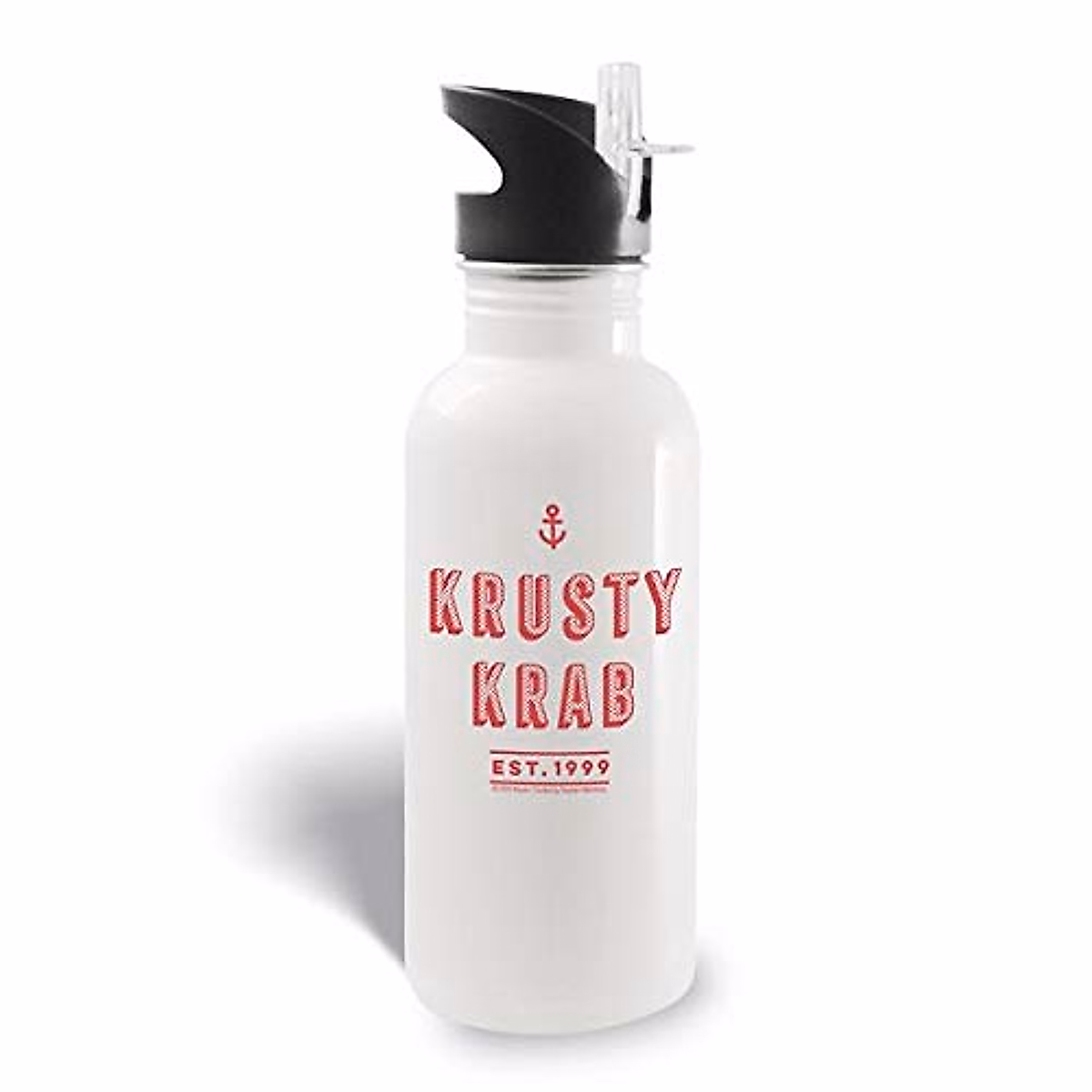 The Krusty Krab Secret Recipe 20 oz Screw Top Water Bottle with Straw