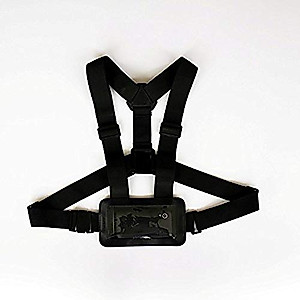 Designus Use Mobile Phone as Action Camera - Splashproof and Secure Body Chest Mobile Phone Holder Mount Harness Strap
