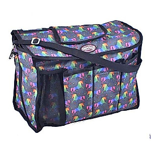 Showman Unicorn Printed Nylon Cordura Grooming Carrier with Durable Nylon Shoulder Straps