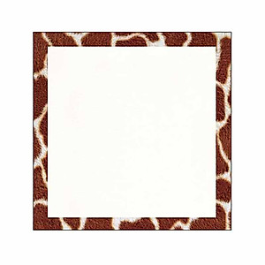 Giraffe Print Border Sticky Notes - Set of 3 - Wildlife Animal Theme Design - Stationery Gift - Paper Memo Pad - Office and School Supplies
