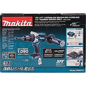 Makita XPH07Z 18V Lithium-Ion Brushless 1/2-inch Hammer Drill-Driver, Bare Tool (Renewed)