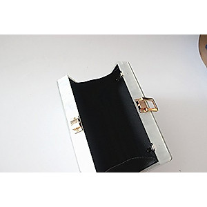 Dirmmis Brand Fashion Woman Evening Bags New Marble Solid Party Clutch Elegant Wedding Wallet Luxury Acrylic Handbag, White