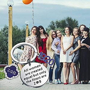 SEIRAA Gift Sorority Finer Women Gift for Her All Women are Created Equal But Only the Finest are Keychain (Keychain)