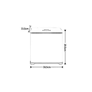 Kitchen Trash Can Metal Trash Can Stainless Steel Kitchen Intelligent Induction Automatic Classification Trash Can Household Double Barrel Kitchen Waste Dry and Wet Separation (Color : Gold)