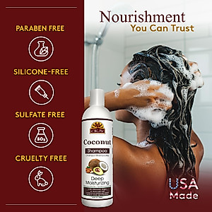 OKAY COCONUT OIL DEEP MOISTURIZING SHAMPOO 12oz / 355ml