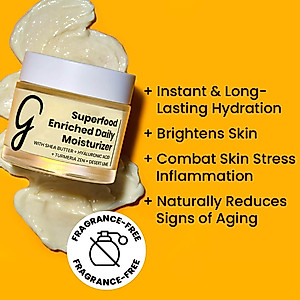 Gleamin Face Cream: Shea Butter & Hyaluronic Acid - Anti-Aging Moisturizer for Day & Night - 1.69 Fl Oz