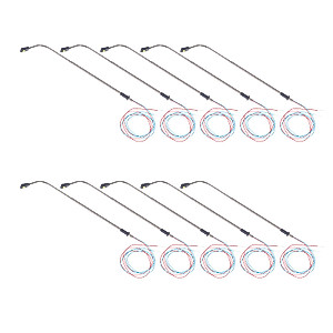 10PCS Model Railway Train Lamp Post 1: 150 Scale Street Lights T N Scale LEDs Light 3V Train Scenery Miniature Accessories