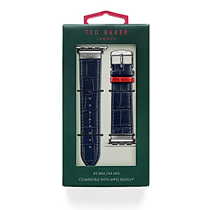 Ted Baker Blue Croco Leather Strap for Apple Watch® (Model: BKS42F227B0)