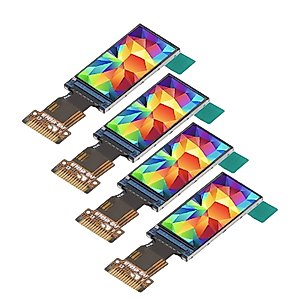 Septpenta 4PCS 0.96in TFT Color IPS Display Screen, 80×160 Resolution, Bright,Saturated, Natural Looking Images LCD, Embedded ST7735S Driver and SPI Bus, Small, Light and Thin Used in Various Places