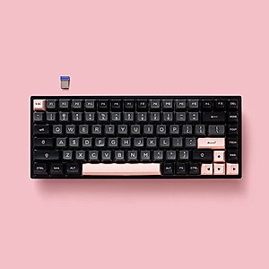 Akko Black&Pink 75% Hot-swappable Mechanical Gaming Keyboard with PBT Keycaps, 2.4G Wireless/Bluetooth/Wired 3084B Plus 84-Key RGB Keyboard, Compatible with Mac & Win Jelly Purple Switches