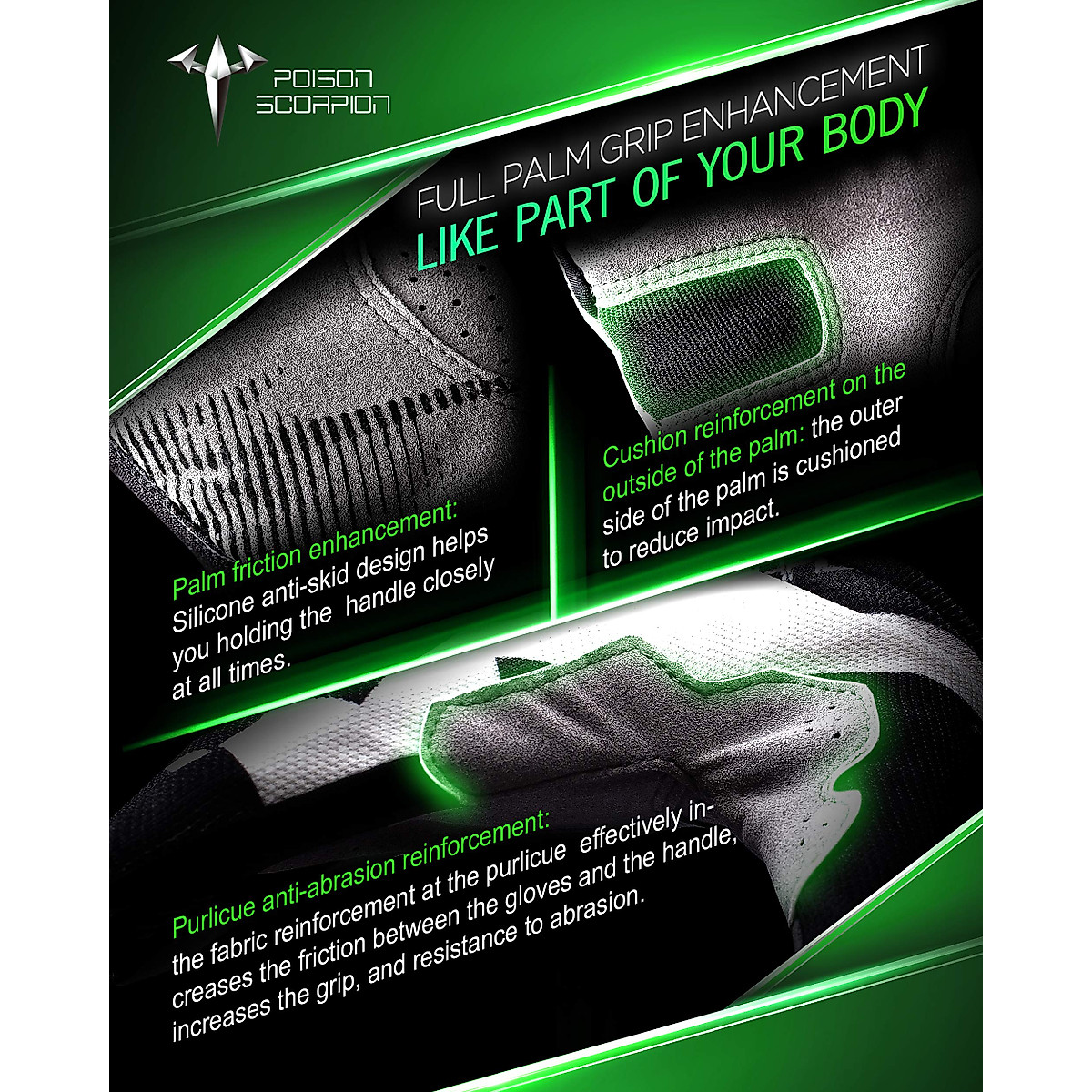 POISON SCORPION Dirt Bike Gloves, Motorcycle Gloves for Men Women Outdoor Sports Full Finger Gold M fit Motocross MX BMX MTB ATV UTV Mountain Bicycle Cycling Biking Riding