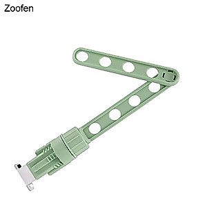 Zoofen 2-Pack Folding Clothes Drying Rack Plastic Portable Clothes Hanger Rack with 8 Holes for Travel/Hotel Apartment/Student Apartment(Green)