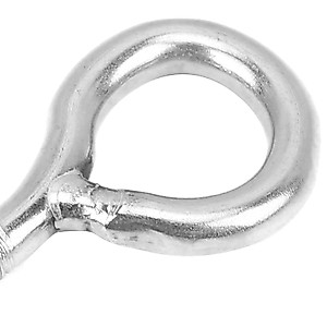 20pcs M4 Eye bolts Stainless Steel hoop Bolts Hine Welded Closed Screw Rod Eye Bolts Screw in for Fixed Tent Lifting and Securing Cables Wires , Eye Screws for Wood , Screw Eye Hooks longer Shank