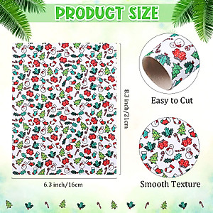 Weewooday 18 Pieces Christmas Faux Leather Sheets Thanksgiving Halloween Fabric Sheets Synthetic Leather Sheets Holiday Faux Leather Sheets for DIY, 6.3 x 8.3 Inch