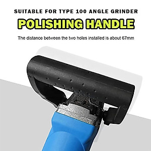 Kakalote Angle Grinder Handle Replacement Woodworking Thread Auxiliary Polishing Machine Sander Side Hand Tool(Size:Handle+Mounting Screw+Tool)