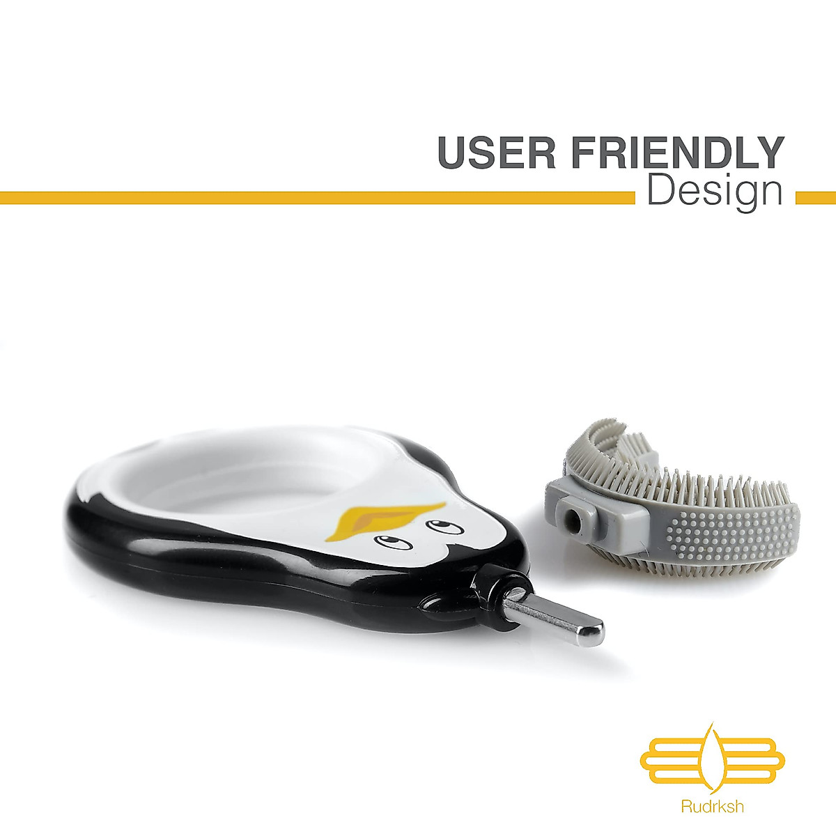 Rudrksh U Shaped Toothbrush (Penguin Shape Toothbrush with 2 Heads)