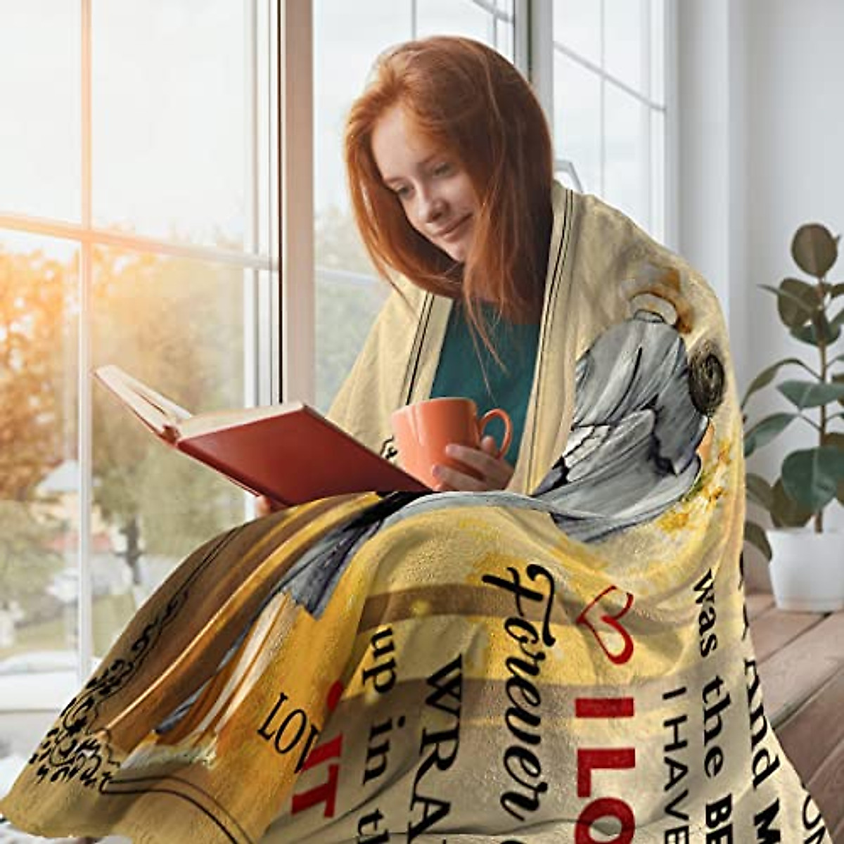 VXDRZGT Wedding Anniversary Romantic Gift for Her Blanket, Mothers Day Birthday Gifts for Wife, Wife Gifts from Husband, Best Wife Birthday Gift Ideas, to My Wife Flannel Throw Blanket 60 x 50 inch