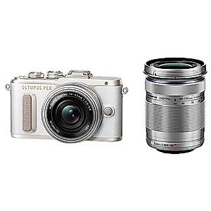 OLYMPUS Pen E-PL 8 EZ Double Zoom Kit [White][International Version, No Warranty]